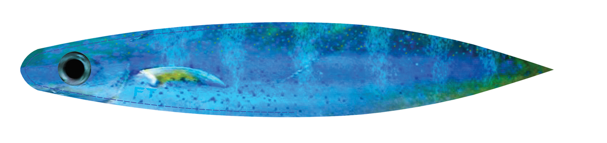 14" Neon Blue Mahi Dredge Strip – FireTailz